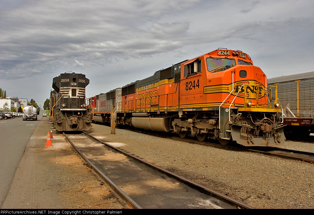 NS 2658 and BNSF 8244